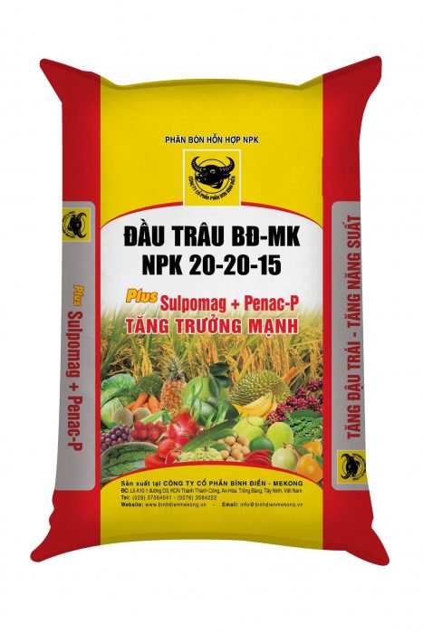 Giới thiệu Phân bón ĐẦU TRÂU BĐ-MK NPK 20-20-15 Plus cải tiến - Bình Điền - MeKong