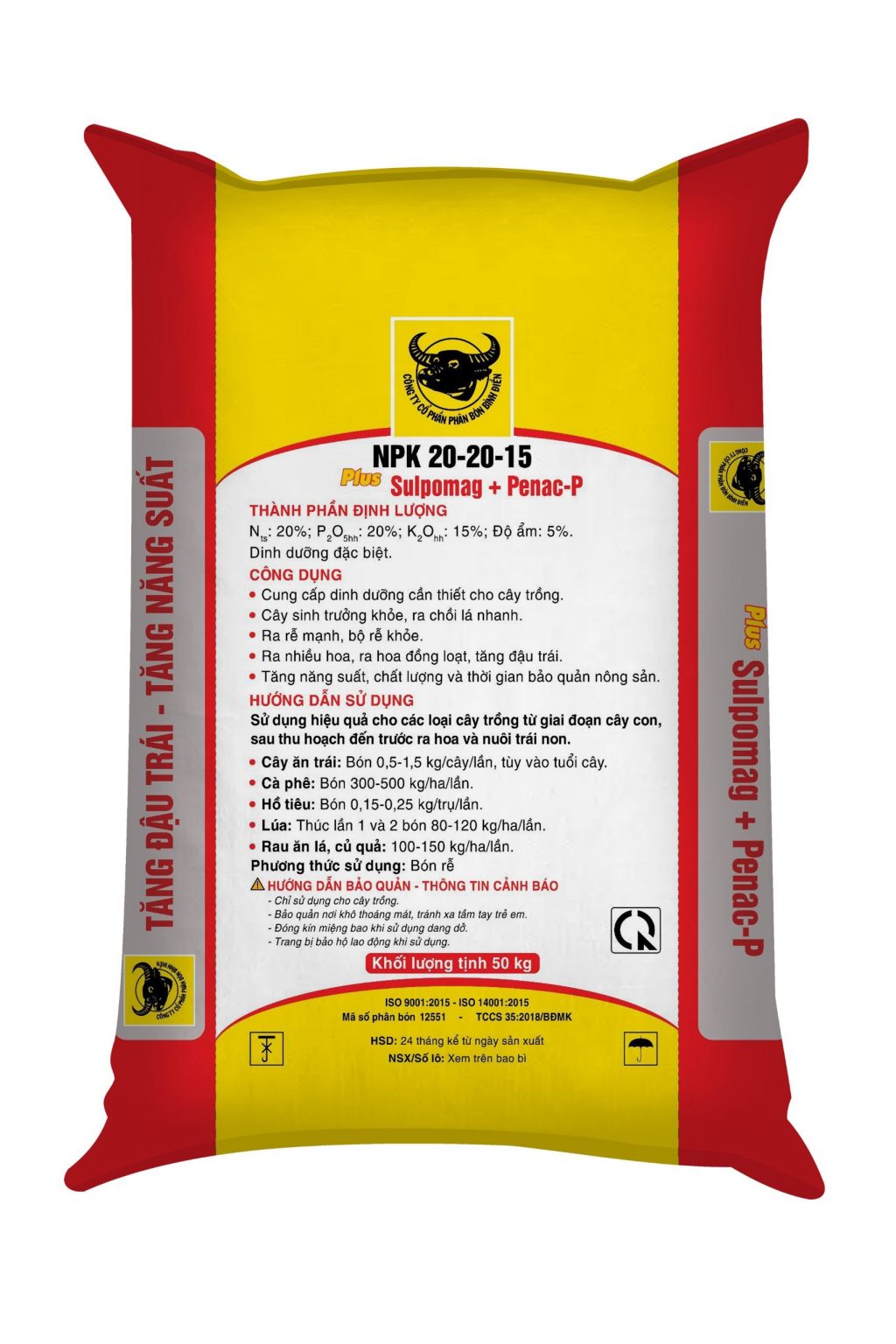 Giới thiệu Phân bón ĐẦU TRÂU BĐ-MK NPK 20-20-15 Plus cải tiến - Bình ...